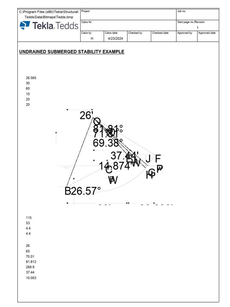 Undrained Submerged Stability Example | PDF | Solid Mechanics | Civil ...