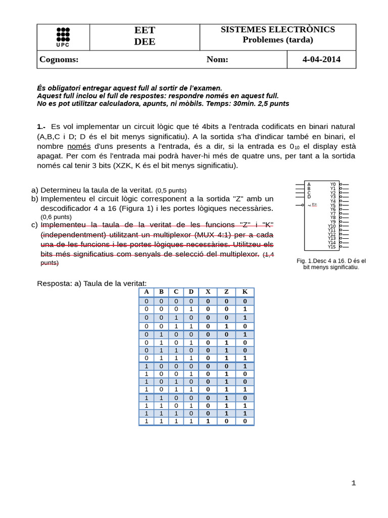 Ex1 2014 P1 Mati Sol | PDF