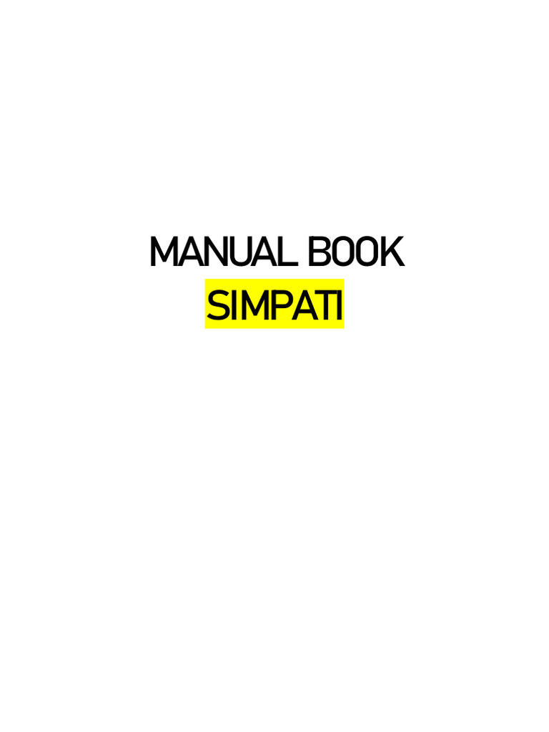 Manual Book Simpati | PDF | Pengelolaan Keuangan & Uang | Komputer