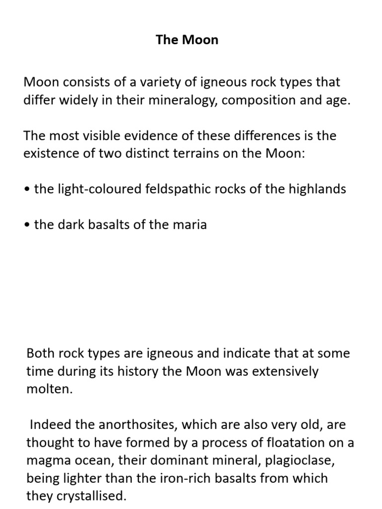 Moon Formation and Geological Composition | PDF | Moon | Giant Impact ...