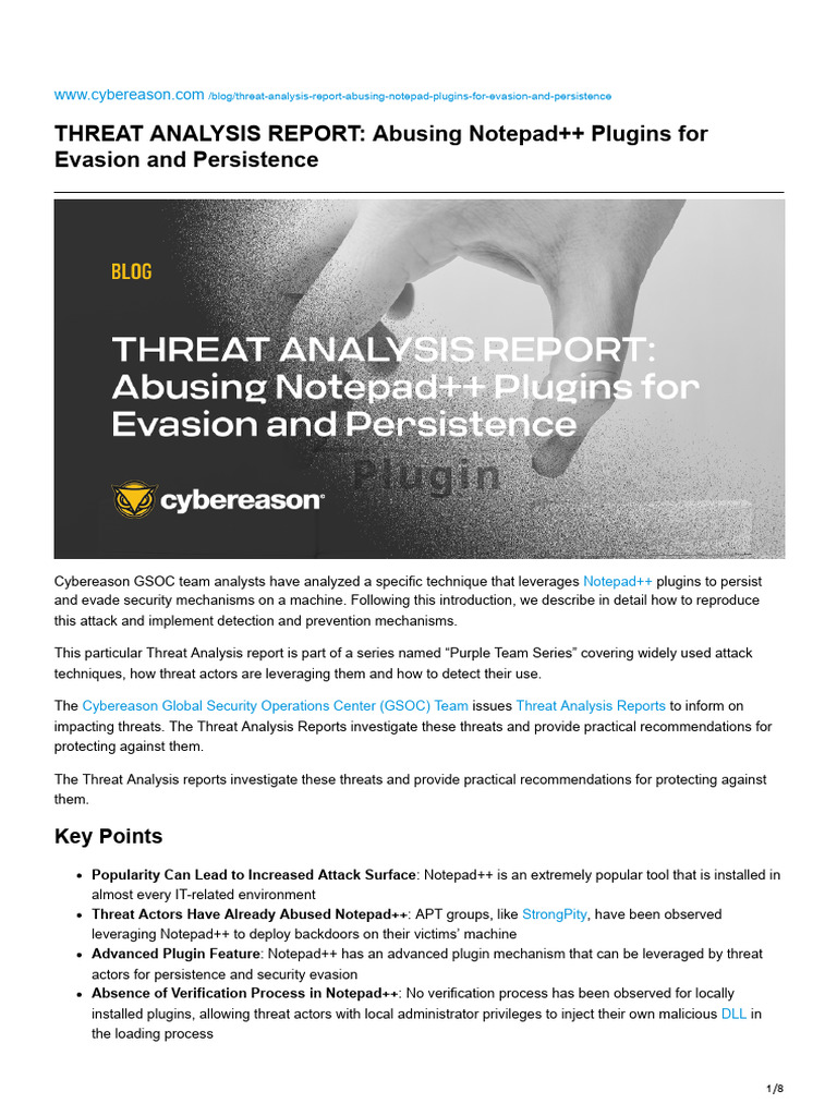 Abusing Notepad Plugins For Evasion and Persistence | PDF | Malware | Computer Security