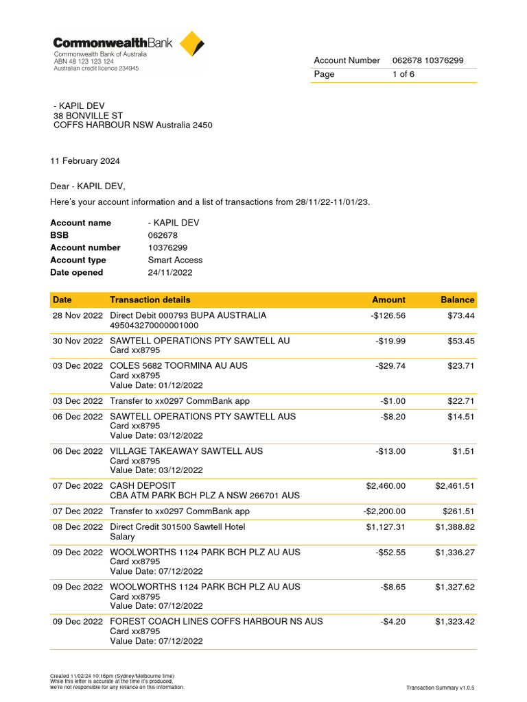 Transaction Summary | Download Free PDF | Banking | Financial Services