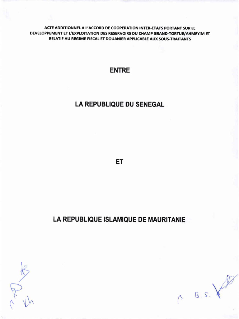 Acte Additionnel Signé GTA | PDF
