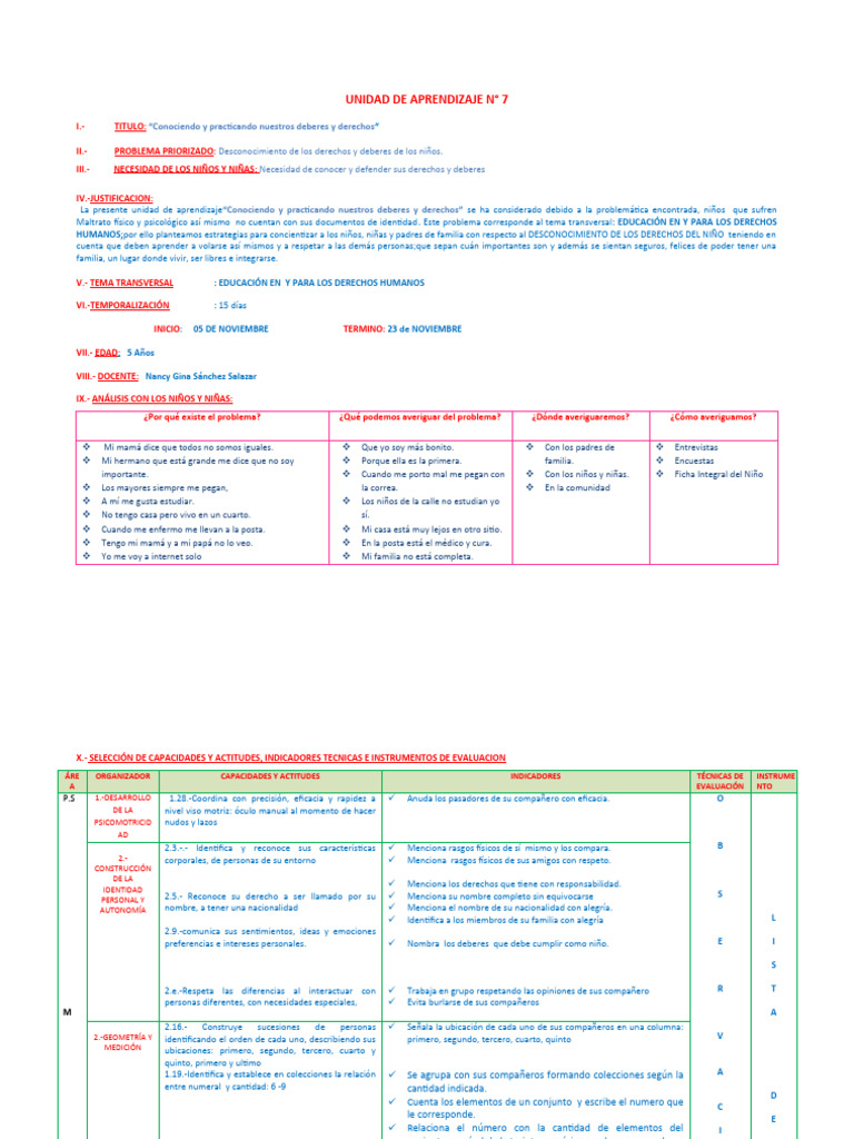 Unidad de Aprendizaje #7 | PDF