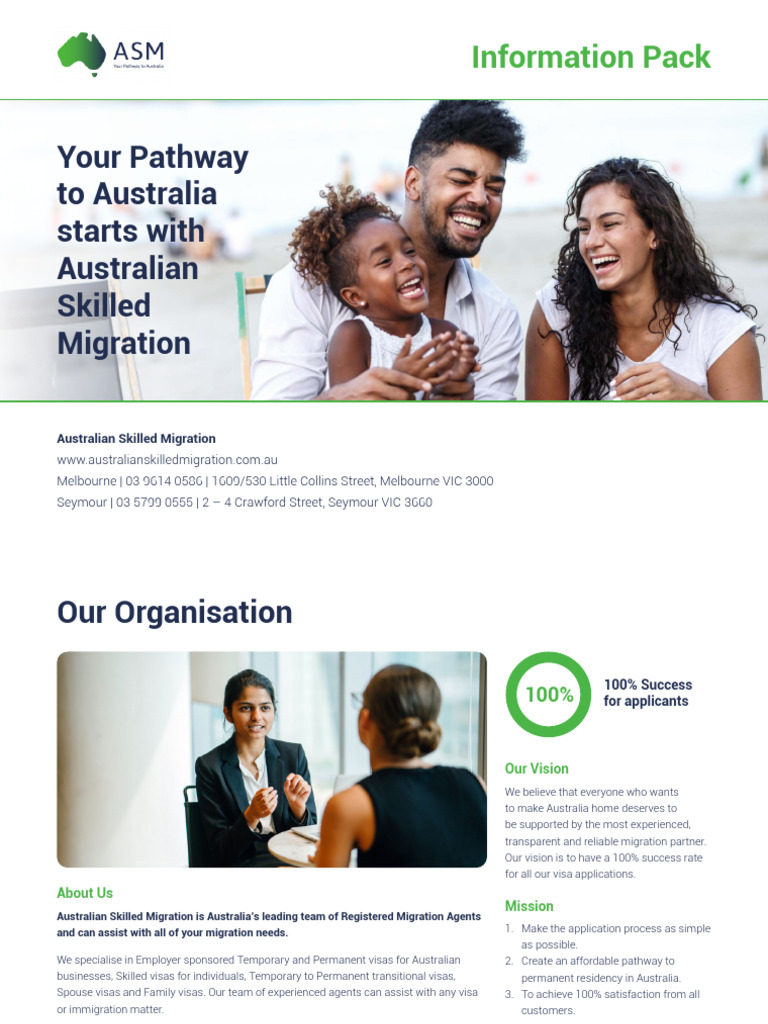 ASM Information Pack | PDF | Travel Visa | Human Migration