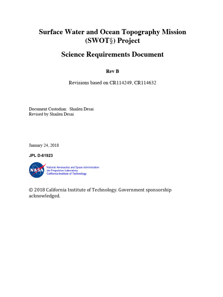 Swot SRD | PDF | Hydrology | Physical Geography