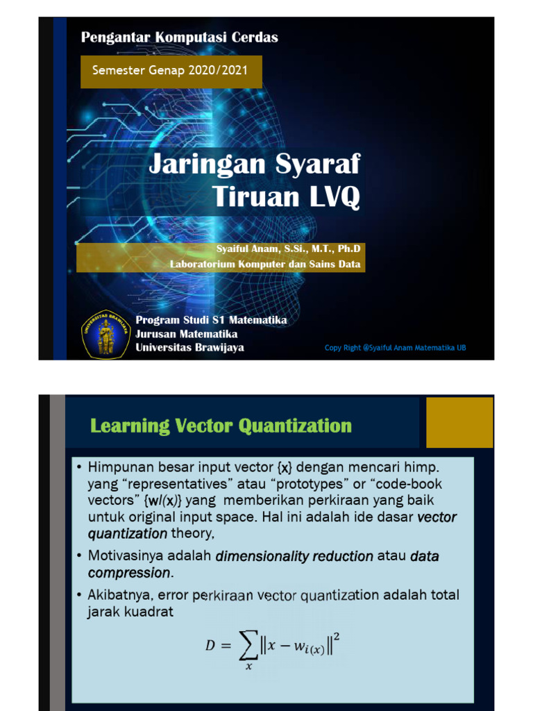 Pengenalan Learning Vector Quantization | PDF