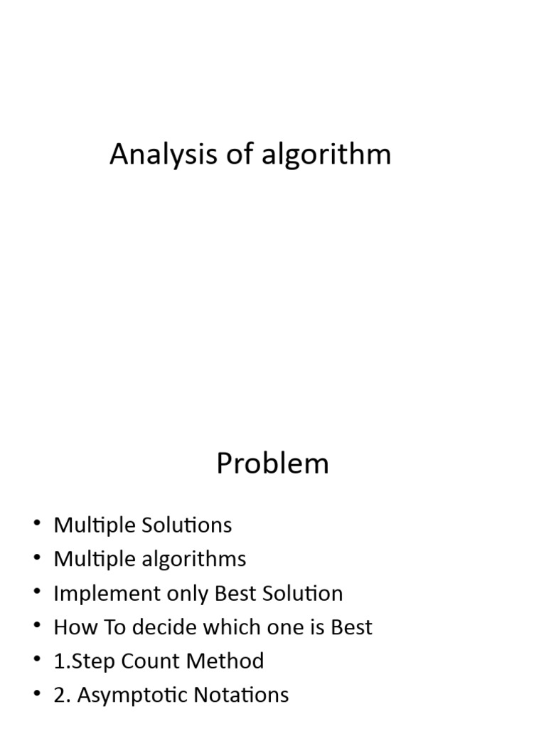 Analysis Of Algorithm Pdf Algorithms Computational Complexity Theory