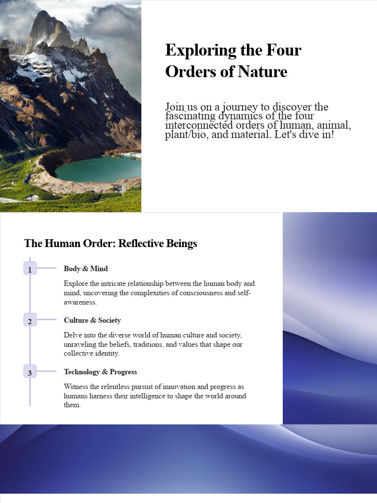 Uhv PBL Four Orders of Nature | PDF | Nature | Ecology