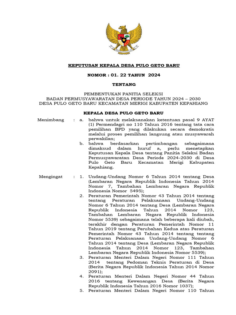 SK pENJARINGAN BPD | PDF