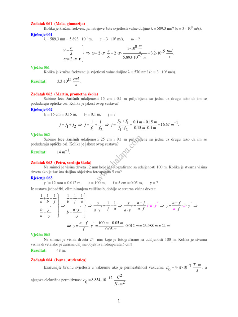 14fs061 Optika, Toplinsko Zračenje 4 | PDF