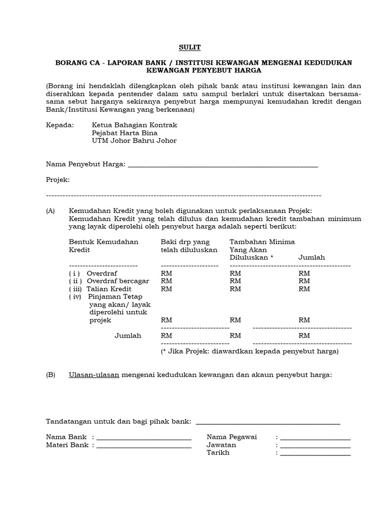 Borang CA | PDF
