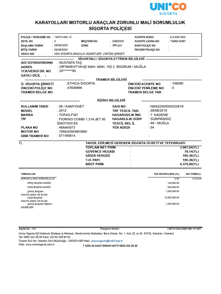 MUSTAFA TAŞ TRFK 48AAN073 | PDF