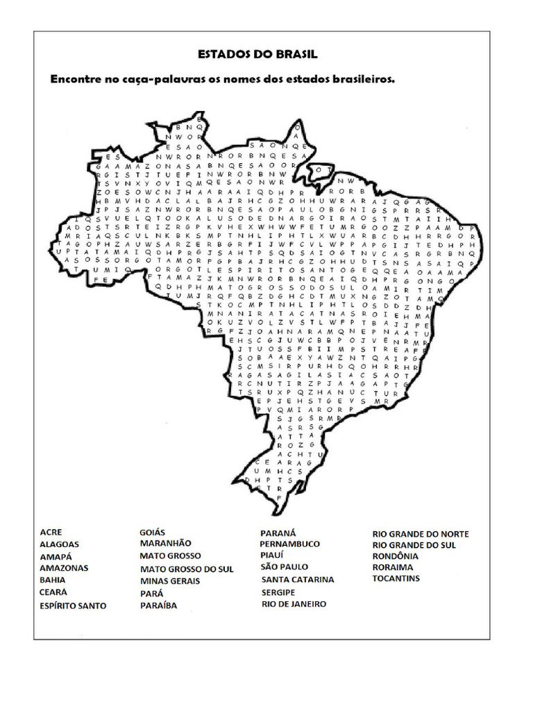 Atividade 702 caça palavras regioes | PDF Atividade 702 caça palavras regioes | PDF