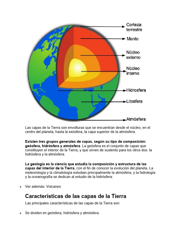 Las Capas de La Tierra | PDF | Agua | Tierra