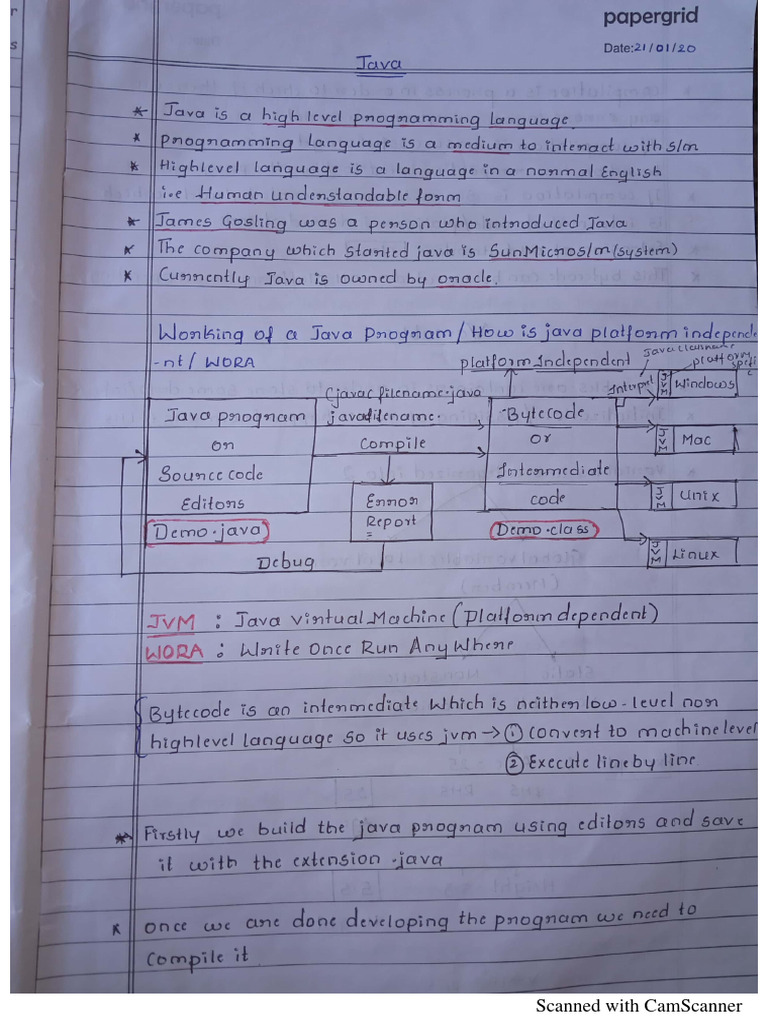 Java Notes - 1 | PDF Java Notes - 1 | PDF