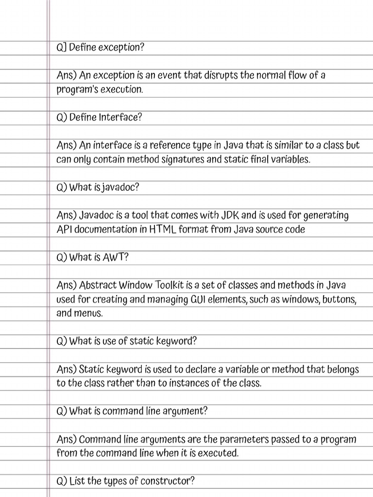 Java Imp Theory | PDF