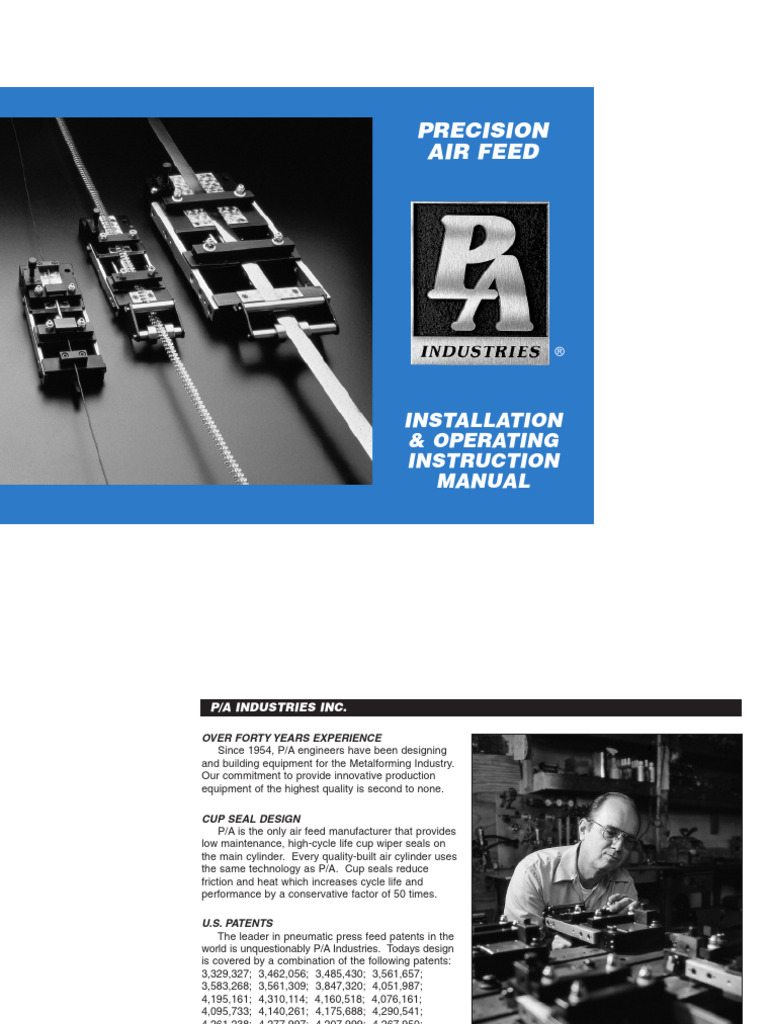 Air Feed Installation & Operating Manual | PDF | Valve | Actuator