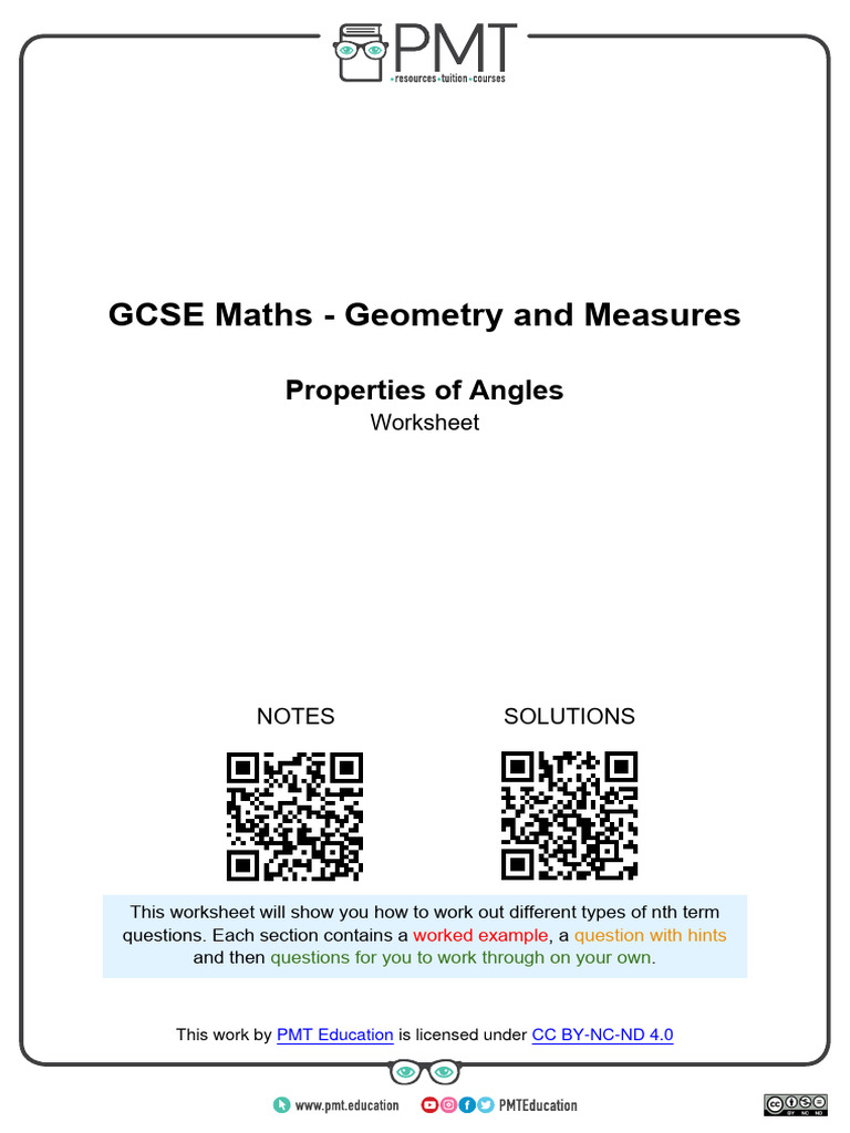 Gcse Geometry Angles Property Exercise | PDF | Triangle | Polygon