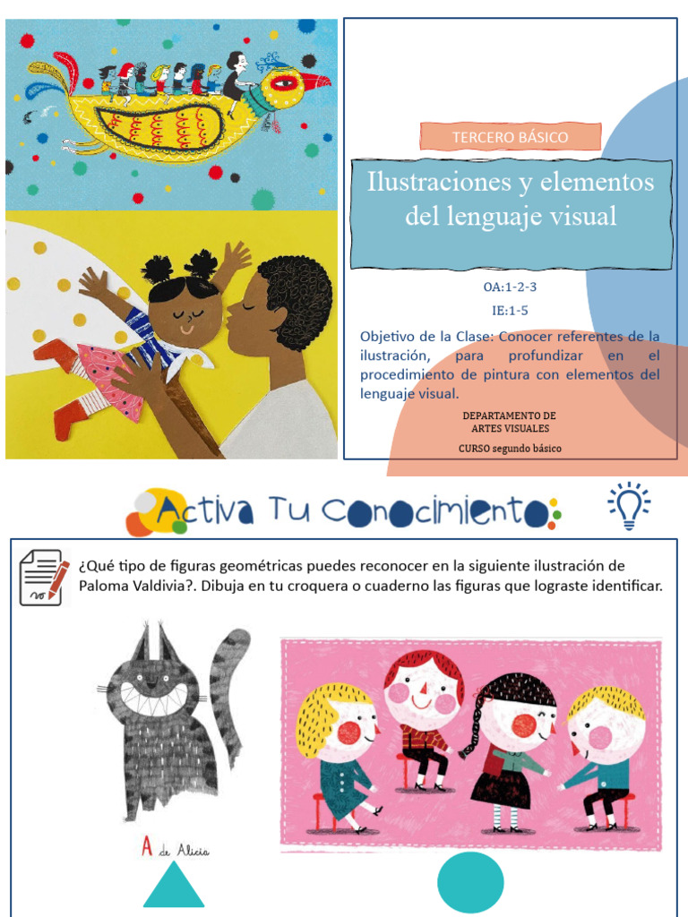Ilustraciones y Elementos Del Lenguaje Visual: Tercero Básico | PDF ...