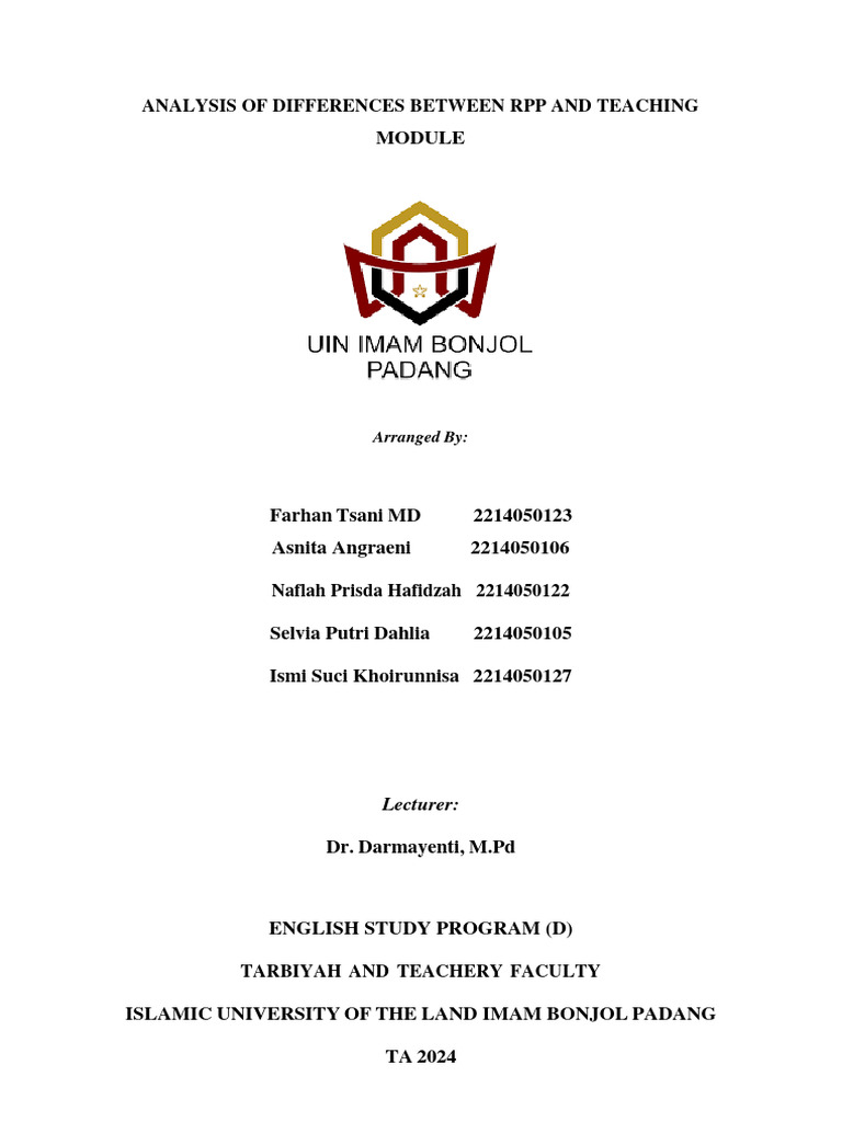 Difference Between - RPP - and - Teaching - Module | PDF | Education Theory | Educational ...