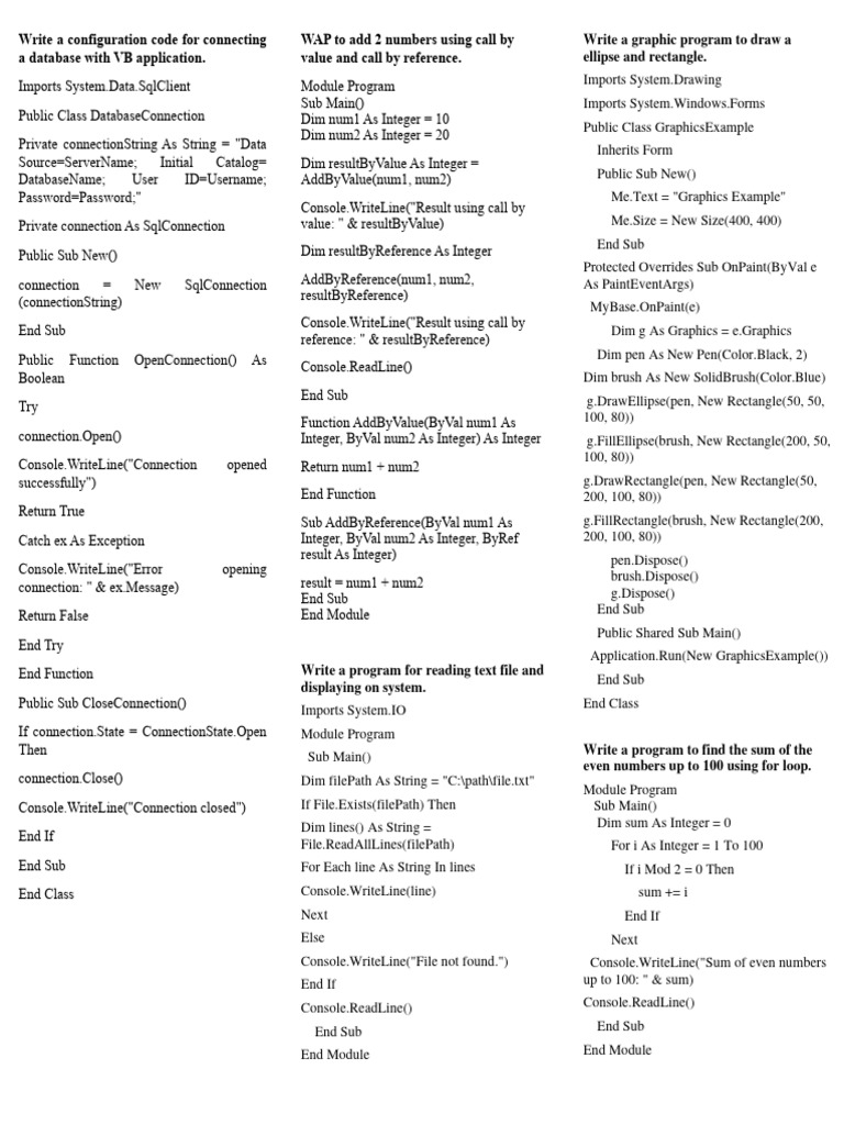 Visaula Programs | PDF | Command Line Interface | Computer Program