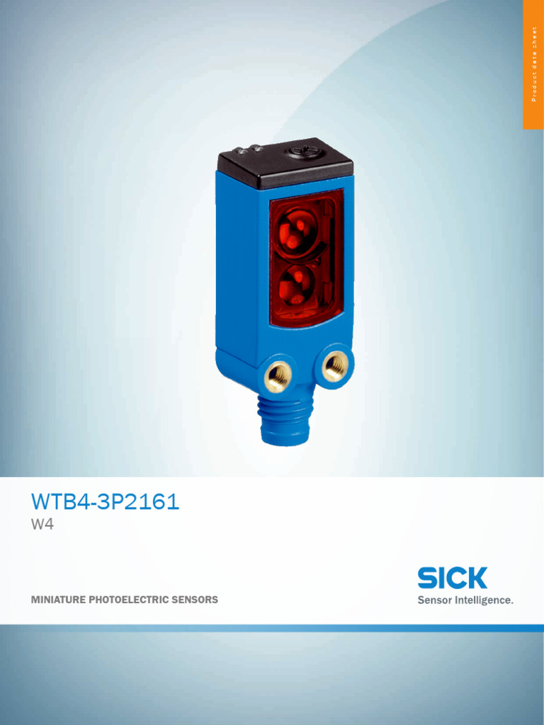 Datasheet WTB4-3P2161 1028099 en | PDF | Photoelectric Effect | Sensor