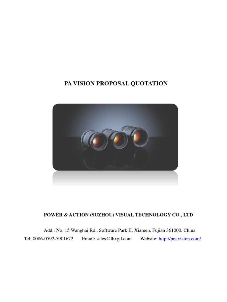 PA Vision Proposal | PDF | Camera | Personal Computers