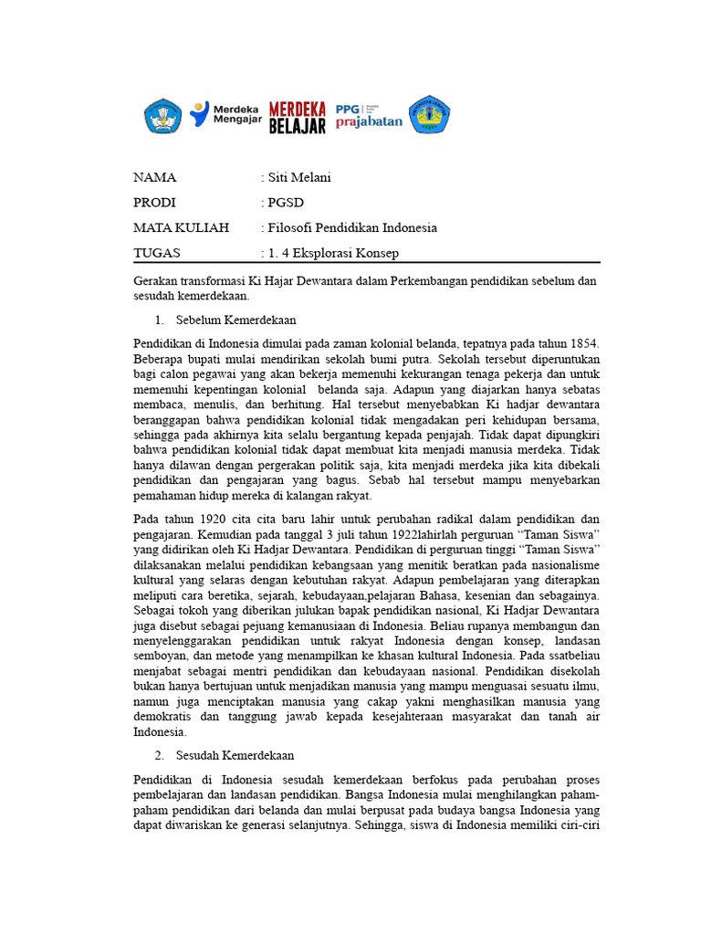 Tugas 1. 4. Eksplorasi Konsep Filosofi | PDF | Ilmu Sosial | Sejarah