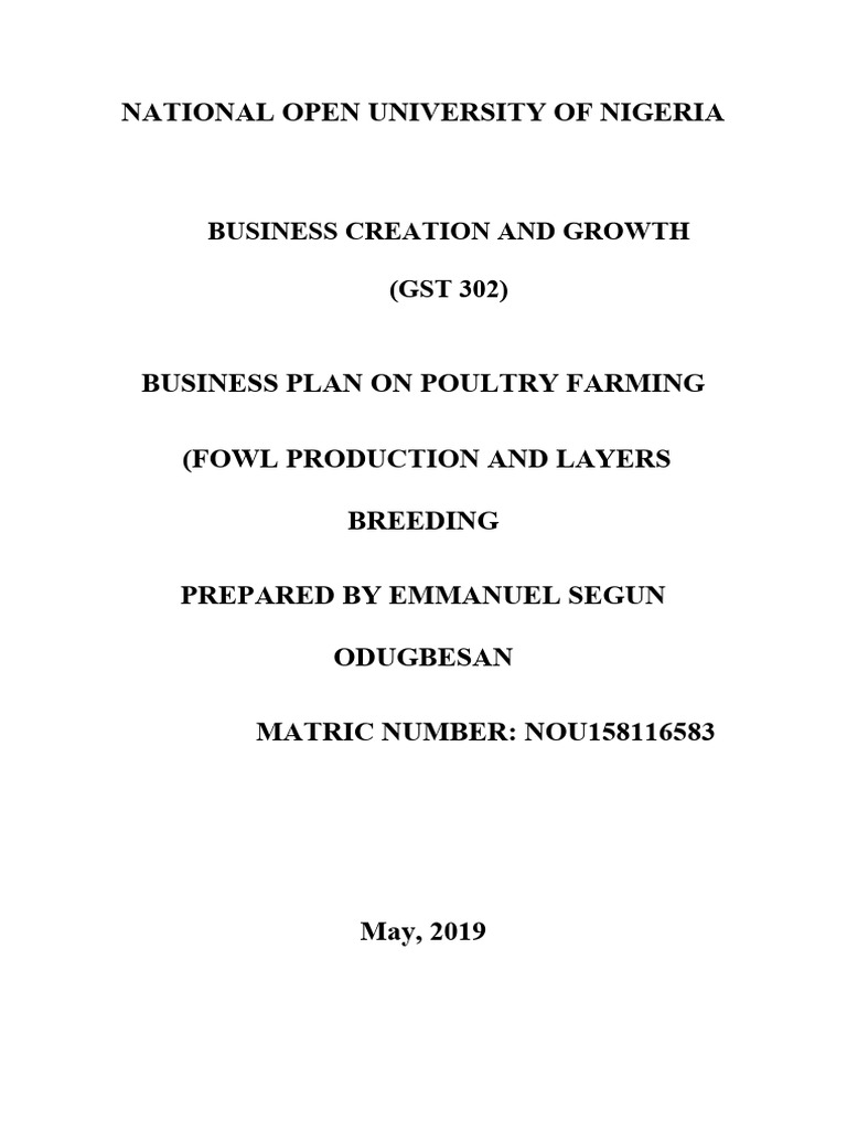 Emmanuel Segun Odugbesan | PDF | Poultry Farming | Poultry