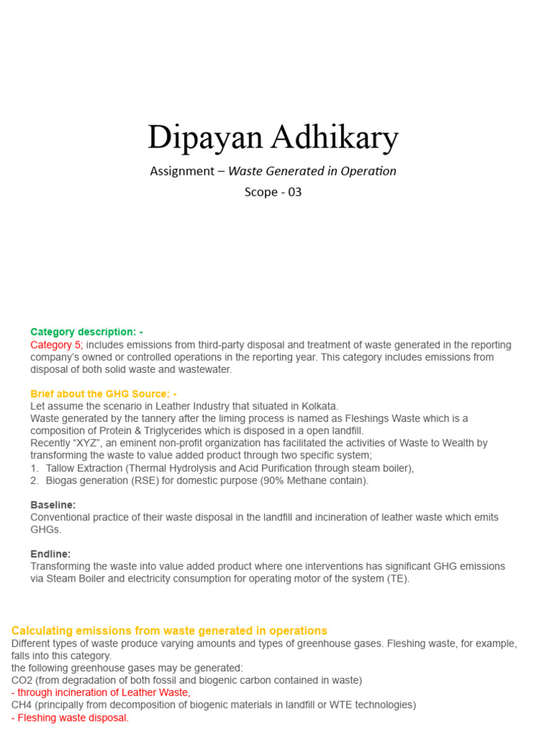 Dipayan WasteGen 220424 | PDF | Waste | Waste Management
