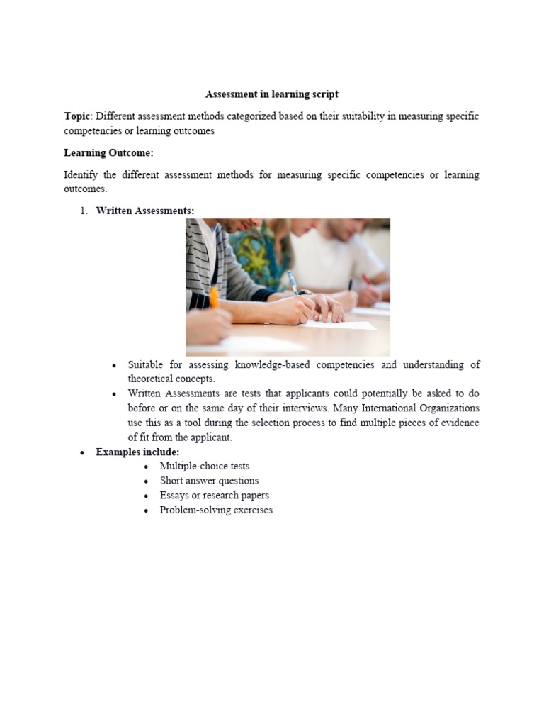 Assessment in Learning Script | PDF | Educational Assessment | Learning