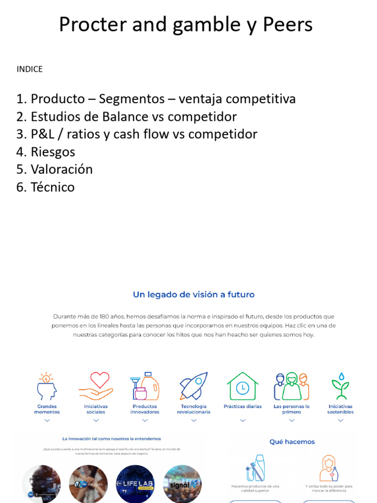 Procter and Gamble y Peers | PDF | Negocios económicos | Economias