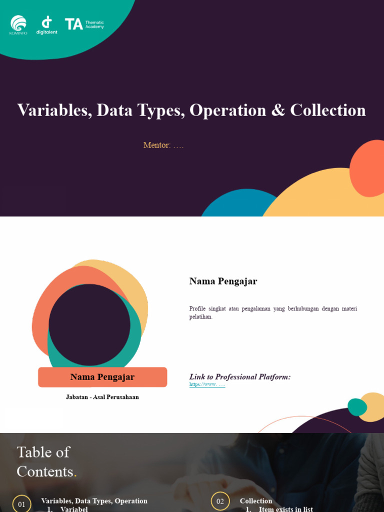 Panduan Variabel dan Tipe Data Python | PDF | Komputer