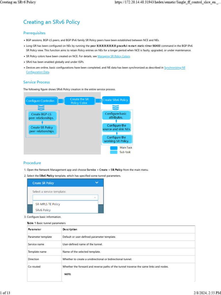 Creating An SRv6 Policy | PDF | Network Topology | Computer Network
