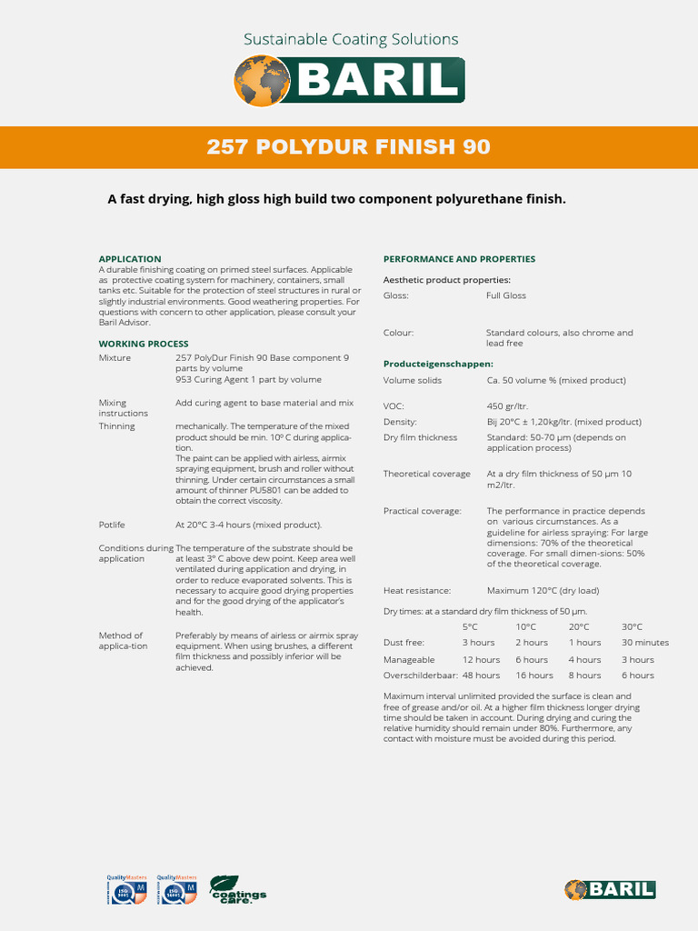 257 Polydur Finish 90 | Download Free PDF | Paint | Materials
