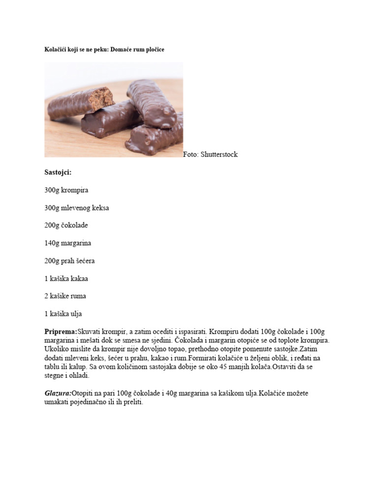 Domace Rum Plocice | PDF