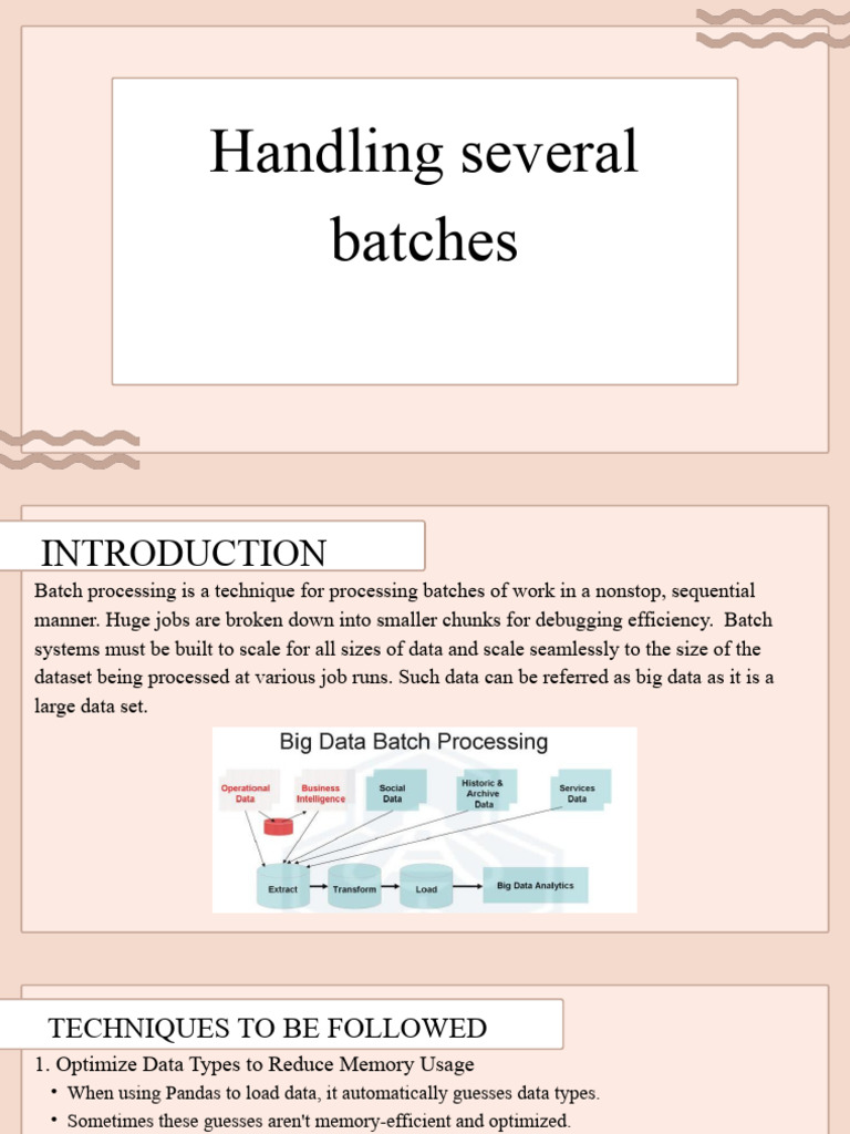 handlingseveralbatches | PDF | Cache (Computing) | Data