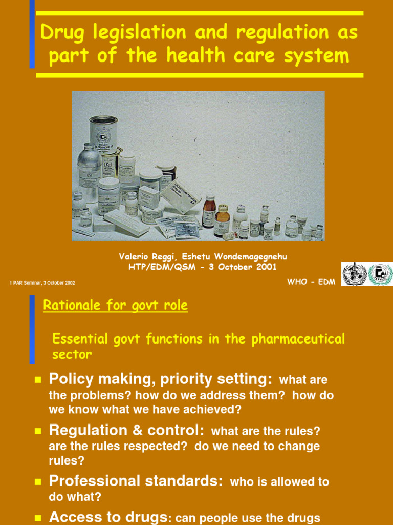 Effective Drug Regulation Strategies | PDF | Regulation | World Health ...