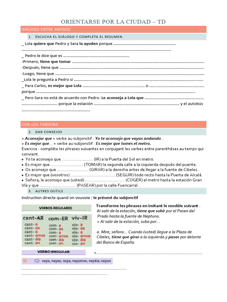 Orientarse Por La Ciudad - TD | PDF | Transporte de tierra | Transporte ...