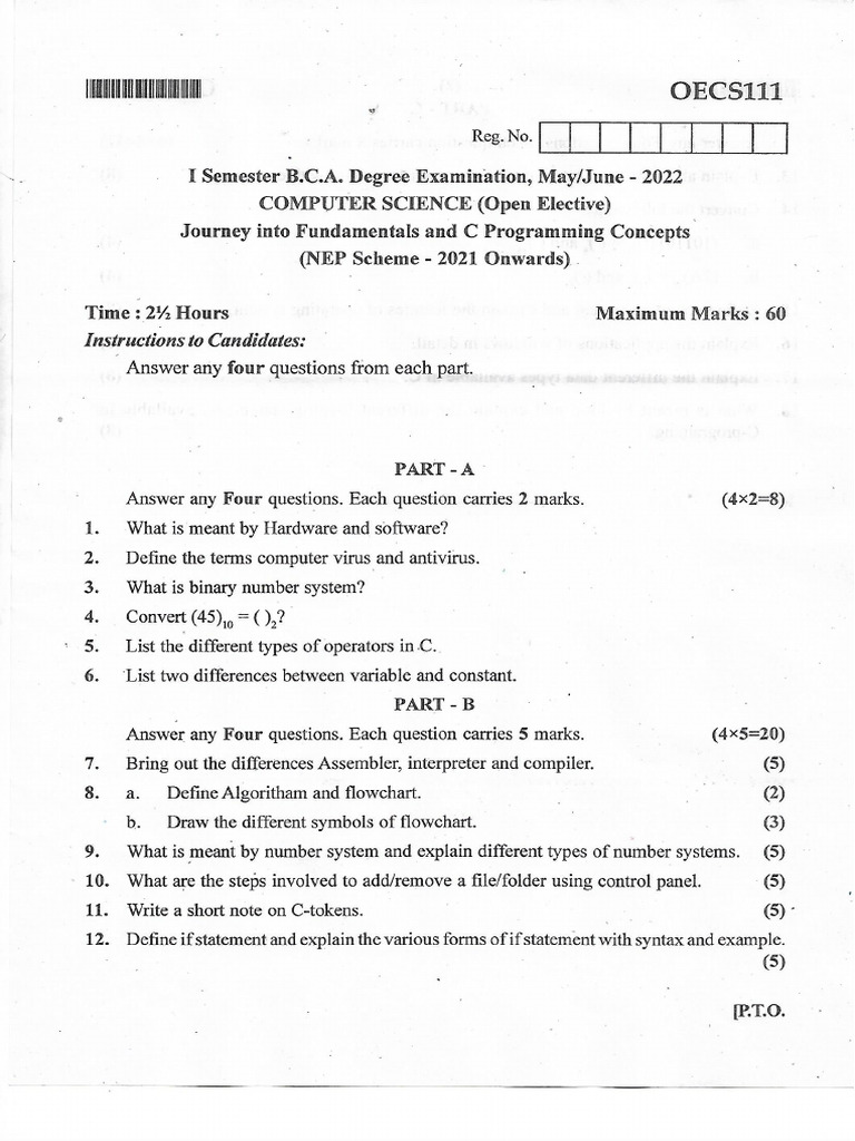 Journey Into Fundamentals and C Programming Concepts | PDF