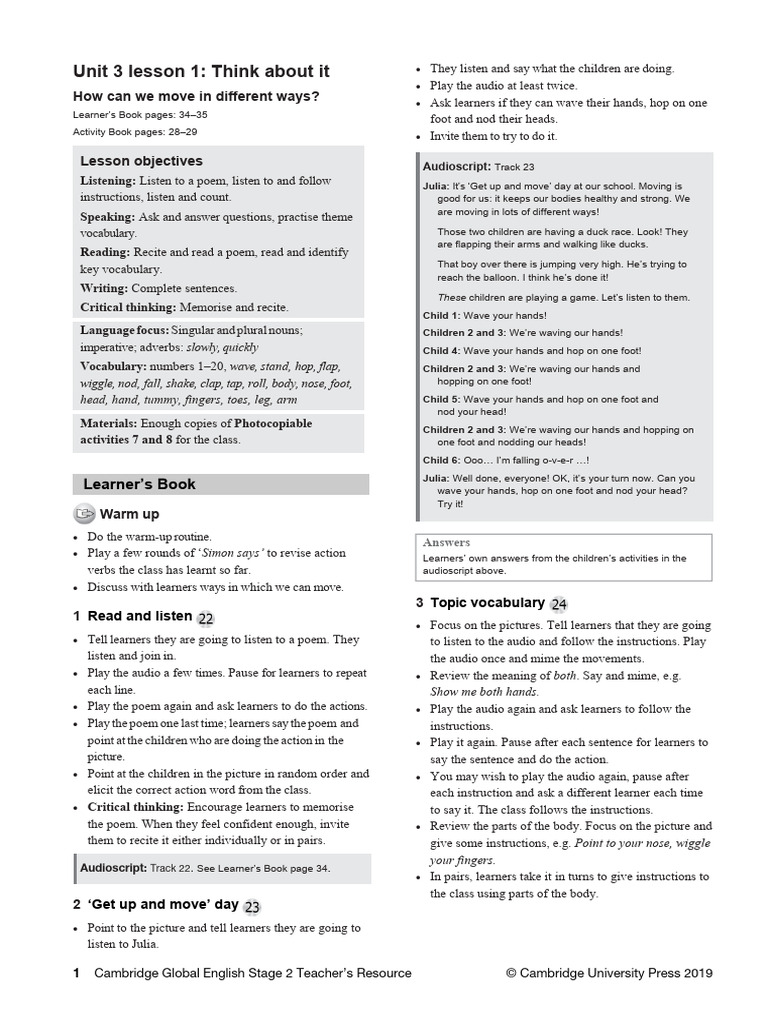 Lesson Plan 3 1 Ready Steady Go GE2 | PDF | Vocabulary | Linguistic Morphology