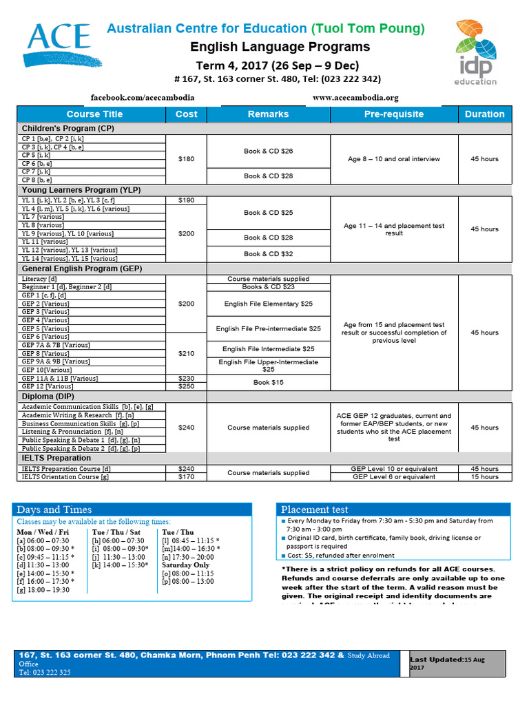 English Language Program TTP For T4 2017 4 | PDF | Identity Document ...
