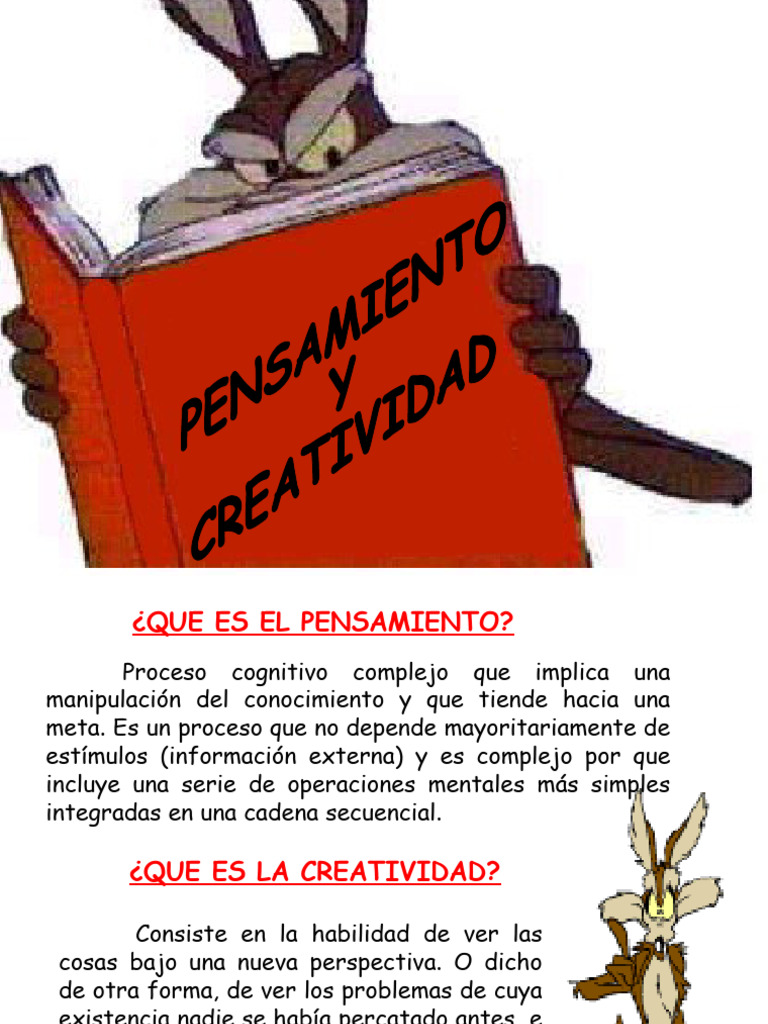 Pensamiento y Creatividad | PDF | Creatividad | Pensamiento
