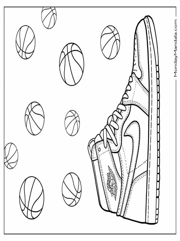 Air Jordan Basketball Shoe To Color | PDF