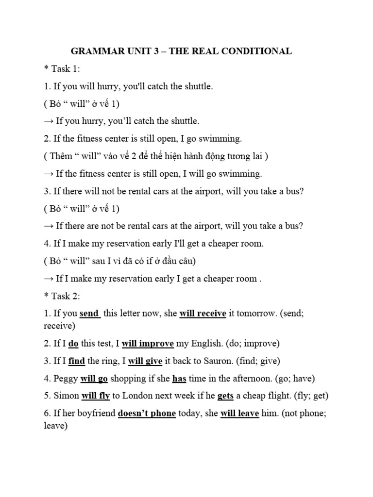 Understanding Conditional Sentences | PDF