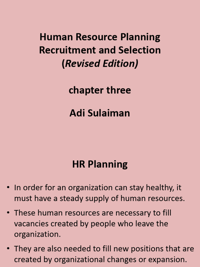 HR Planning, Recruitment, and Selection PIO 2020 | PDF | Recruitment ...