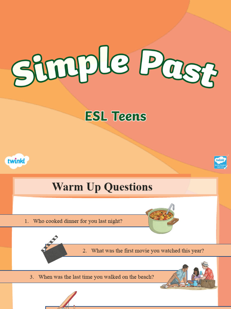 Esl Simple Past Tense PPT Teens A1 A2 Ver 3 | Download Free PDF | Grammatical Tense | Verb