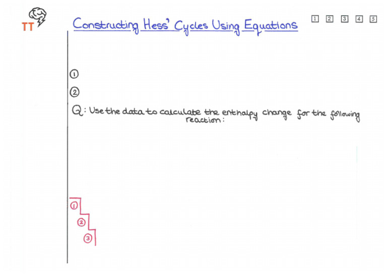 Notes Template - EC16.13 - Constructing Hess Cycles Using Equations | PDF