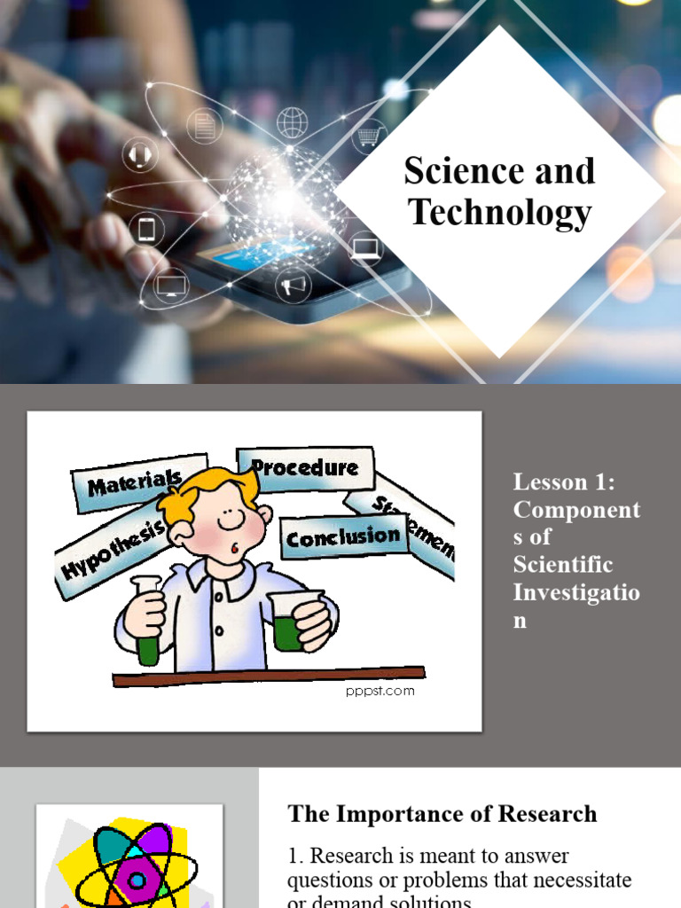 Week1 Components Science G7 | PDF | Hypothesis | Experiment